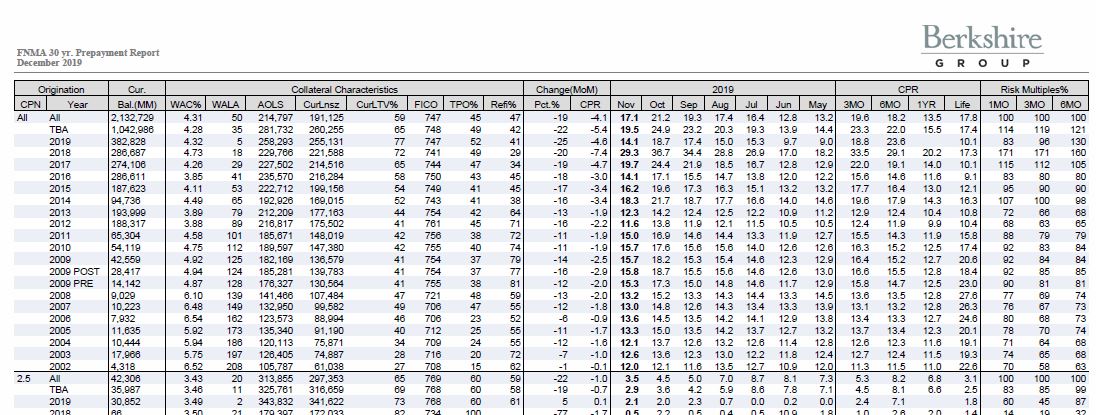 Loan and MBS Data and Analytics – Berkshire Group LP